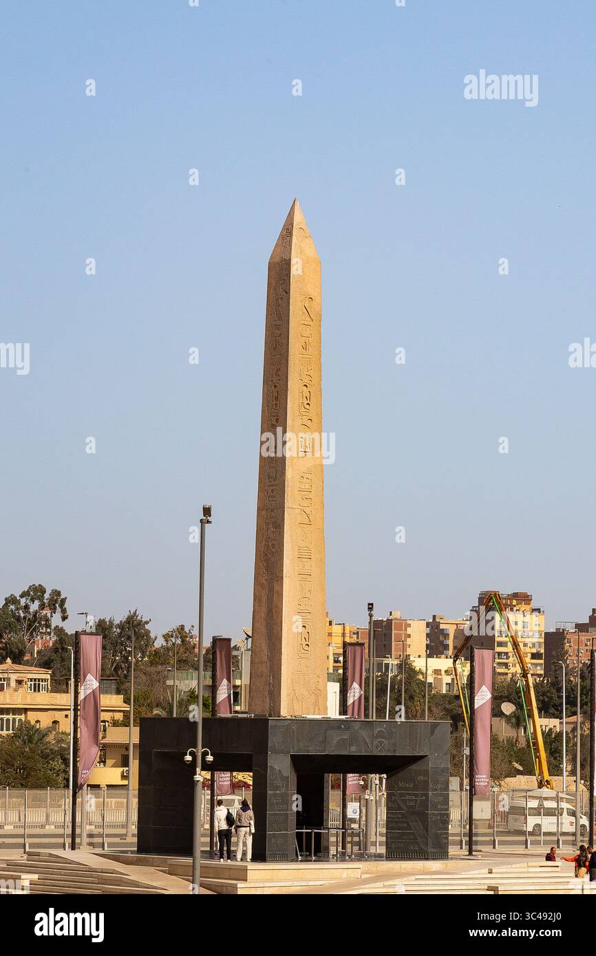 Egypt, Cairo, near the Great Pyramids of Giza, the Grand Egyptian ...