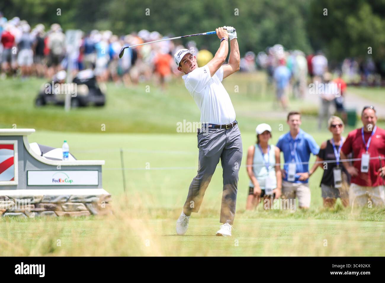 May 5, 2018: Scott Stallings watches his drive on the 11th hole during ...