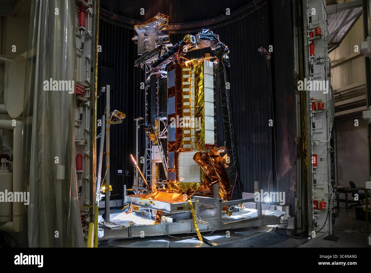 This photo provided by NASA shows part of the NISAR (NASA-ISRO ...