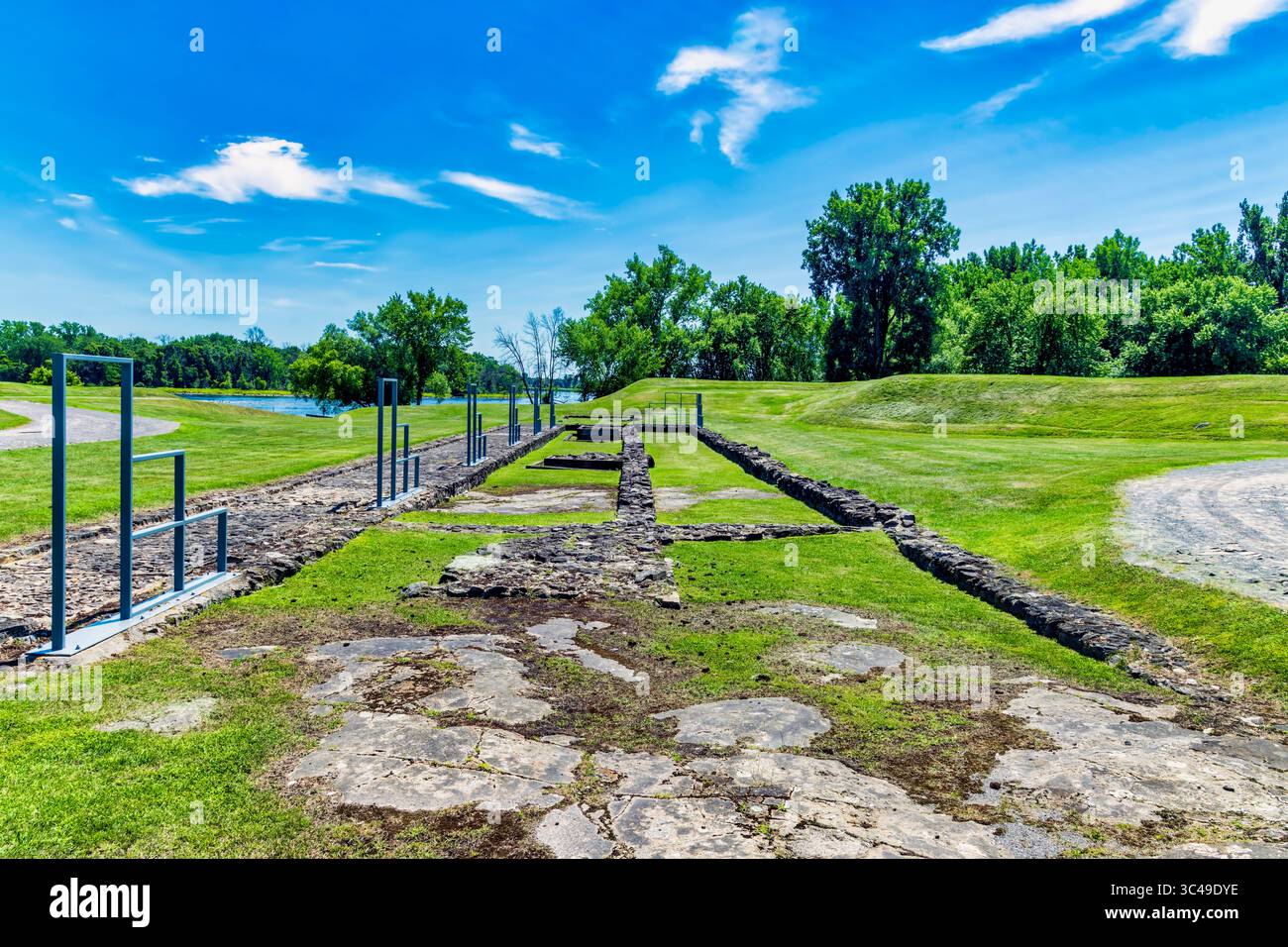 Coteau du Lac Fort - stone ruins views Stock Photo - Alamy