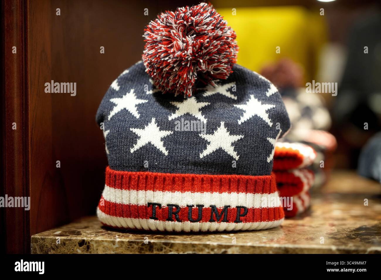 Trump branded hats are seen for sale at the recently opened Trump ...