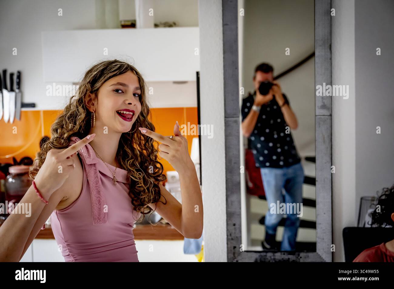 ROTTERDAM - A girl teen celebrates her 15-year-old birthday with waist ...