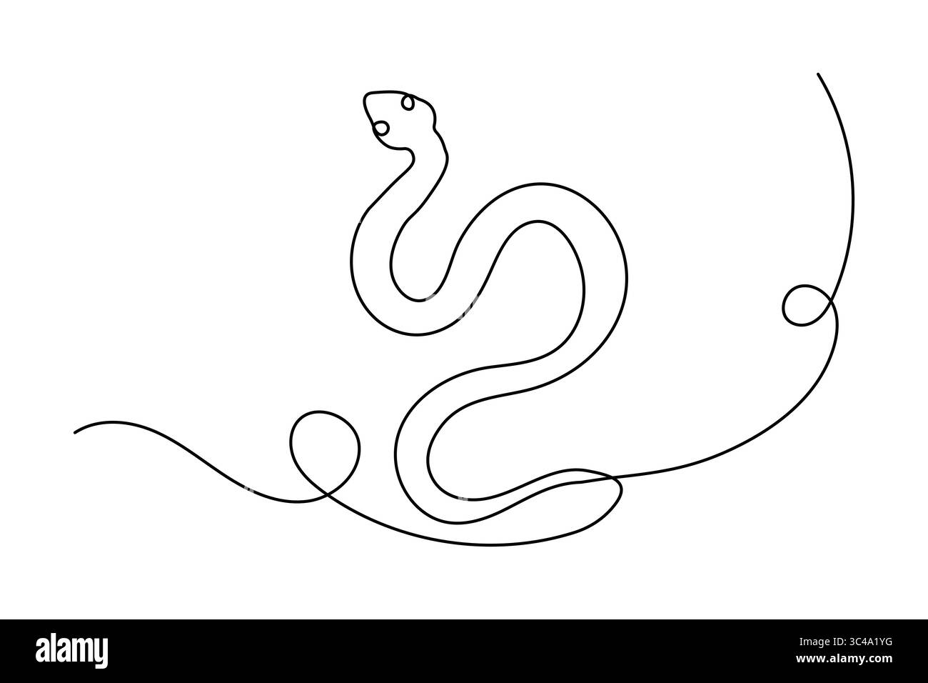 Serpent minimalistic outline hi-res stock photography and images - Alamy