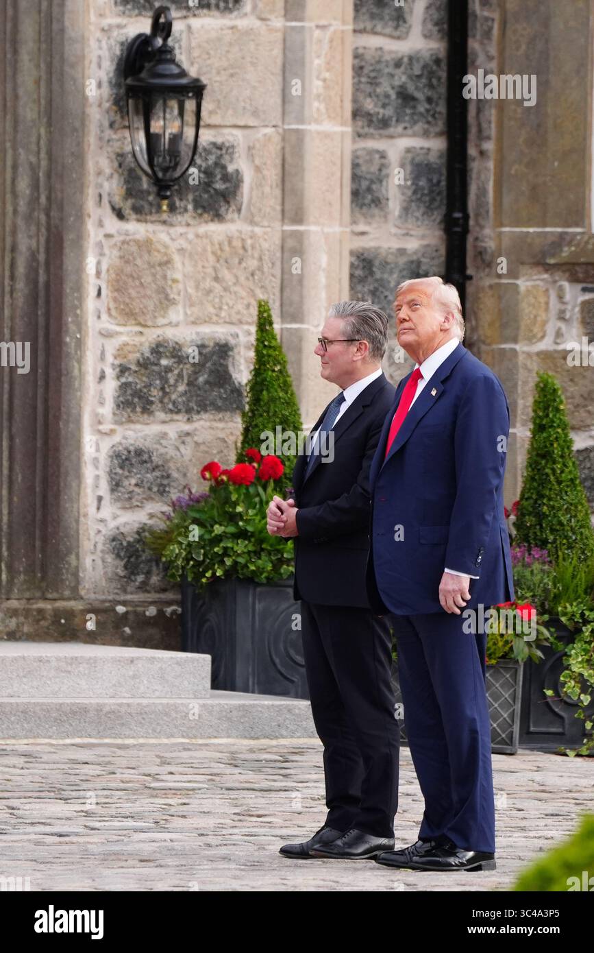 US President Donald Trump and Prime Minister Sir Keir Starmer at Trump ...