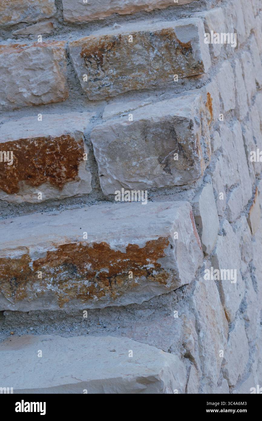Stone steps built from natural masonry blocks Stock Photo - Alamy