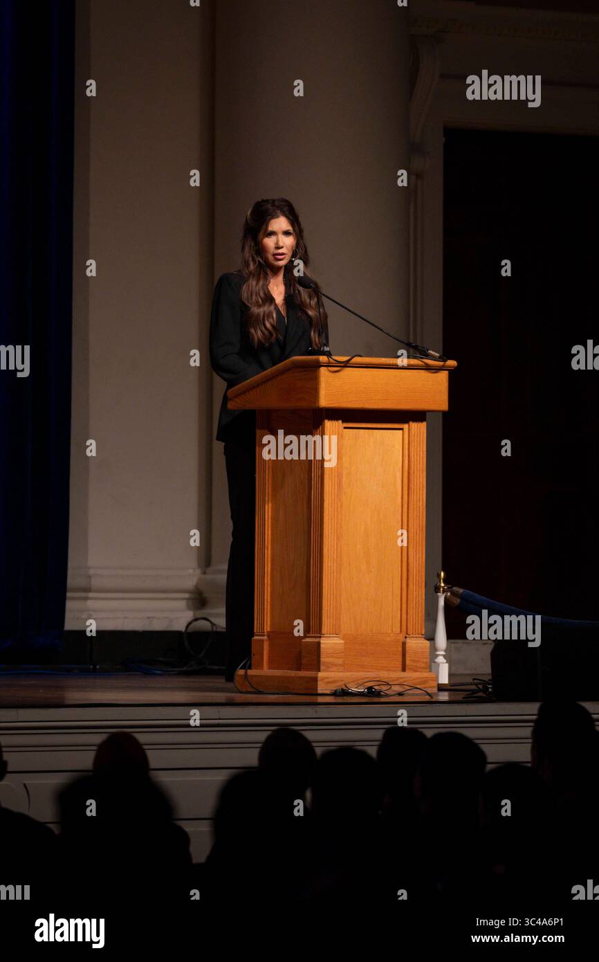 Department of Homeland Security (DHS) Secretary Kristi Noem swears in ...