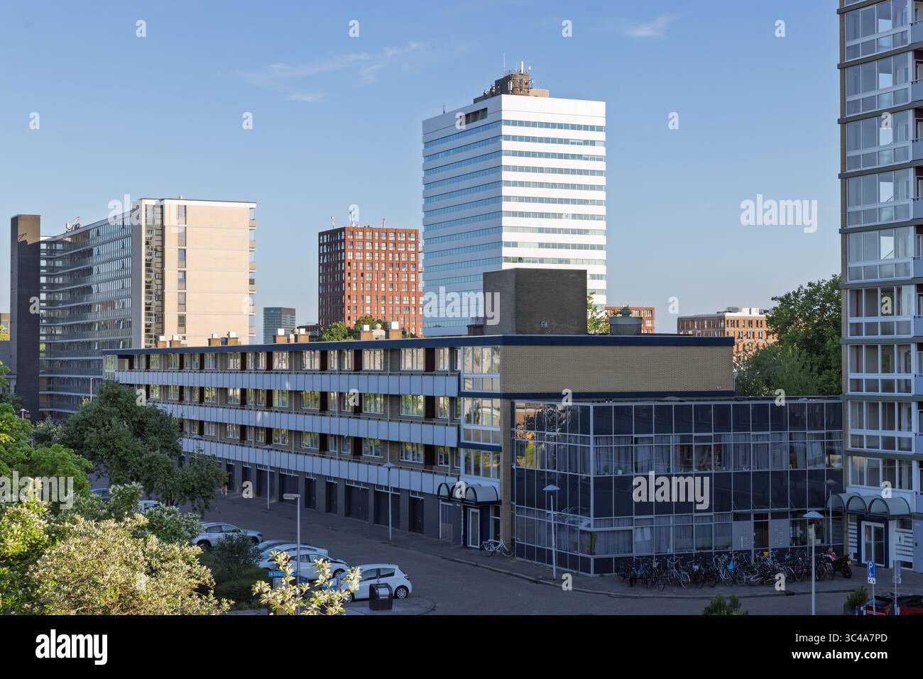 An expansive view of an urban landscape, featuring diverse ...