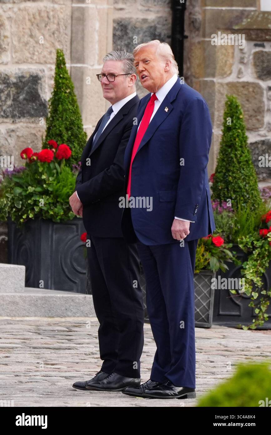 US President Donald Trump and Prime Minister Sir Keir Starmer at Trump ...