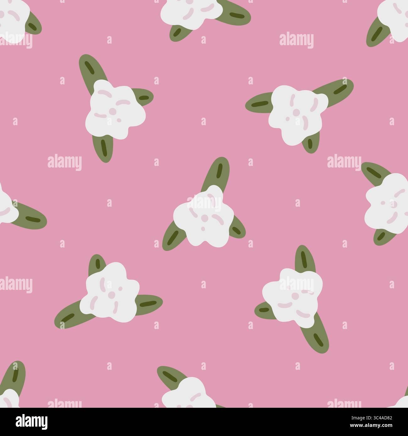 Charming white flowers bloom Stock Vector Images - Alamy