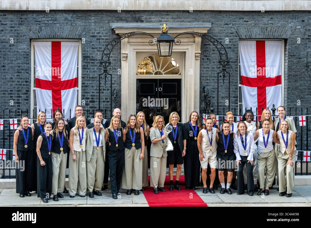 London, UK. 28 July 2025. Members of the England women’s football team ...