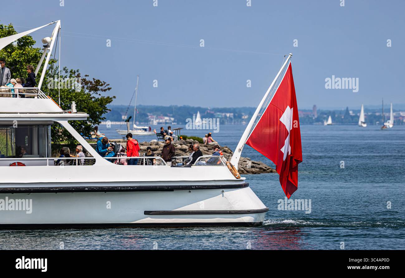 Romanshorn, Switzerland, 9th Jun 2025: The motor vessel St. Gallen ...