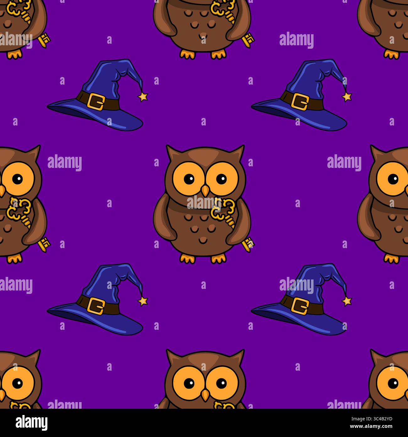 Witch hats vector seamless Stock Vector Images - Alamy