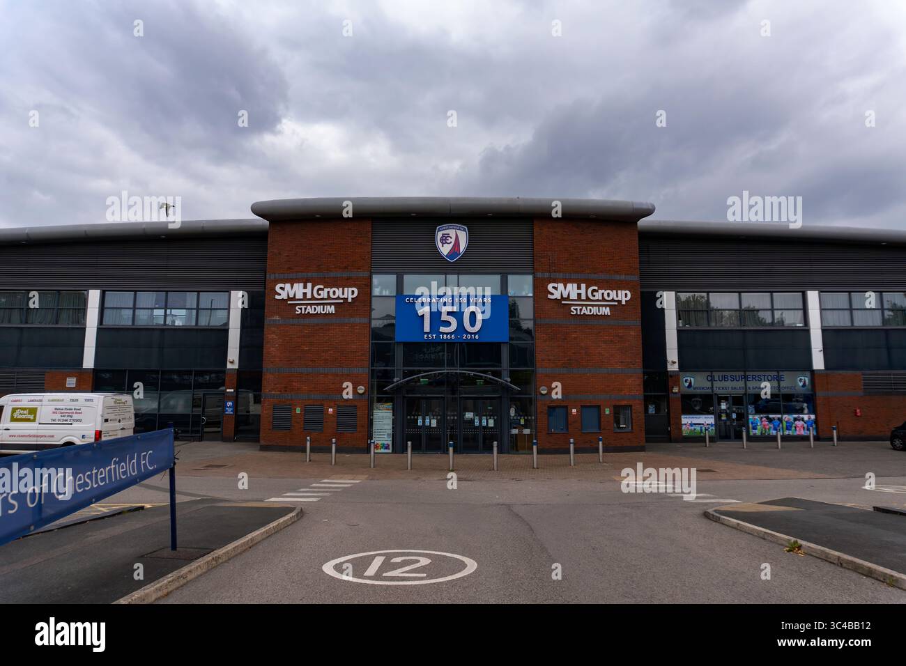 The SMH Group Stadium, home of Chesterfield Football Club in Derbyshire ...