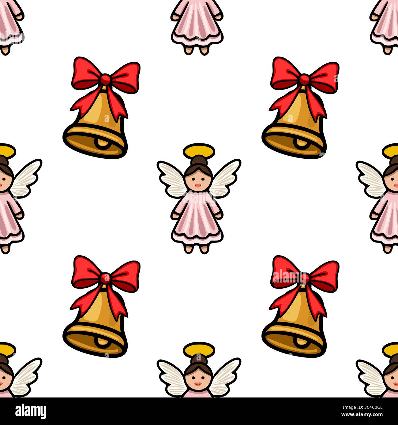 Bells bows Stock Vector Images - Alamy