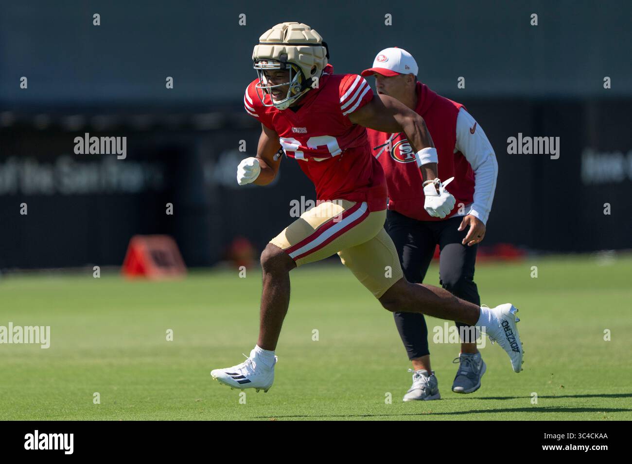 Jul 28, 2025; Santa Clara, California, USA; San Francisco 49ers wide ...