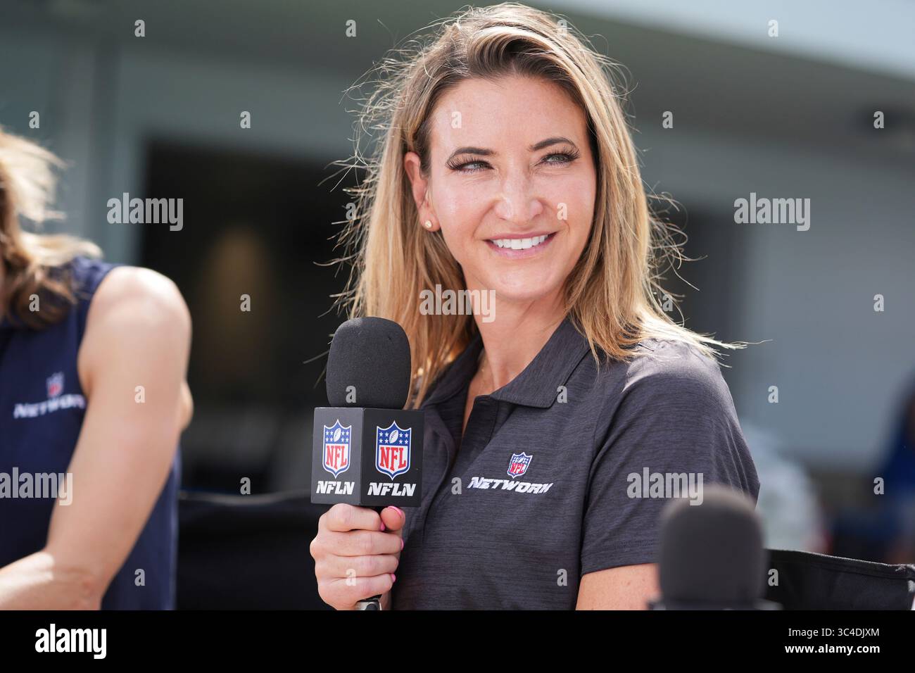 NFL Network reporter Cynthia Frelund conducts an interview after an NFL ...