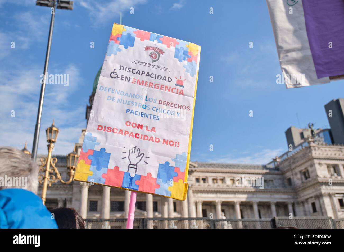 Buenos Aires, Argentina; July 10, 2025: Rally in defense of rights of ...