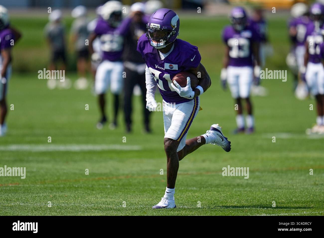 Minnesota Vikings wide receiver Lucky Jackson (81) takes part in drills ...