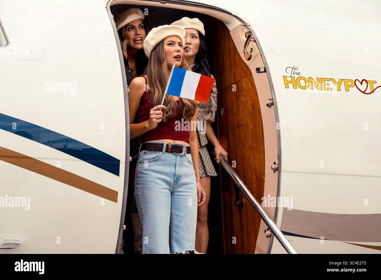 THE WRONG PARIS, from left: Veronica Long, Miranda Cosgrove, Christin Park, 2025. ph: Diyah Pera ...