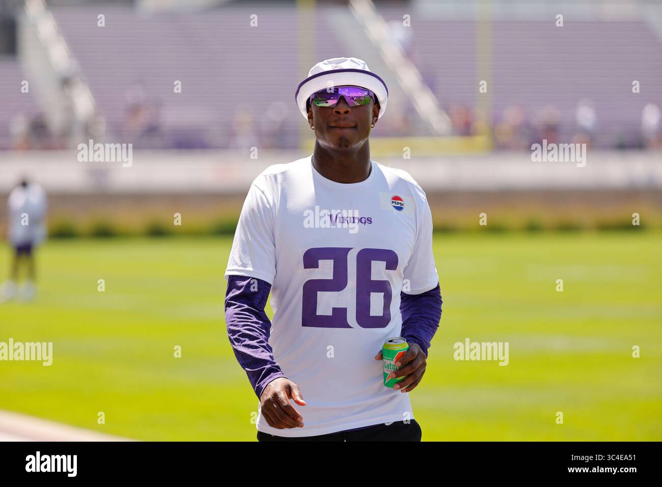 Minnesota Vikings safety Theo Jackson (26) walks off the field from the ...