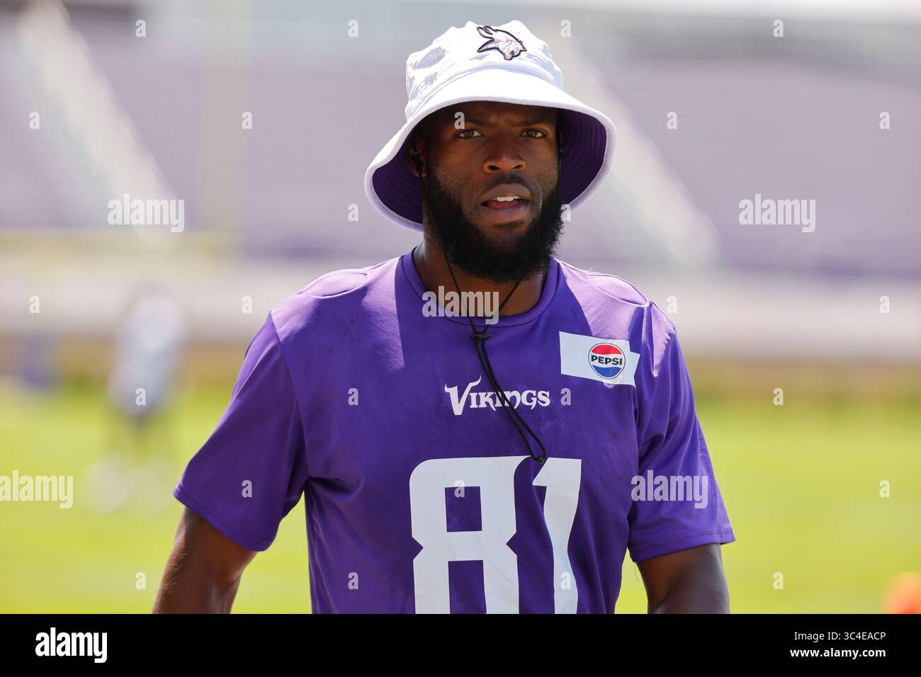 Minnesota Vikings wide receiver Lucky Jackson (81) walks off the field ...