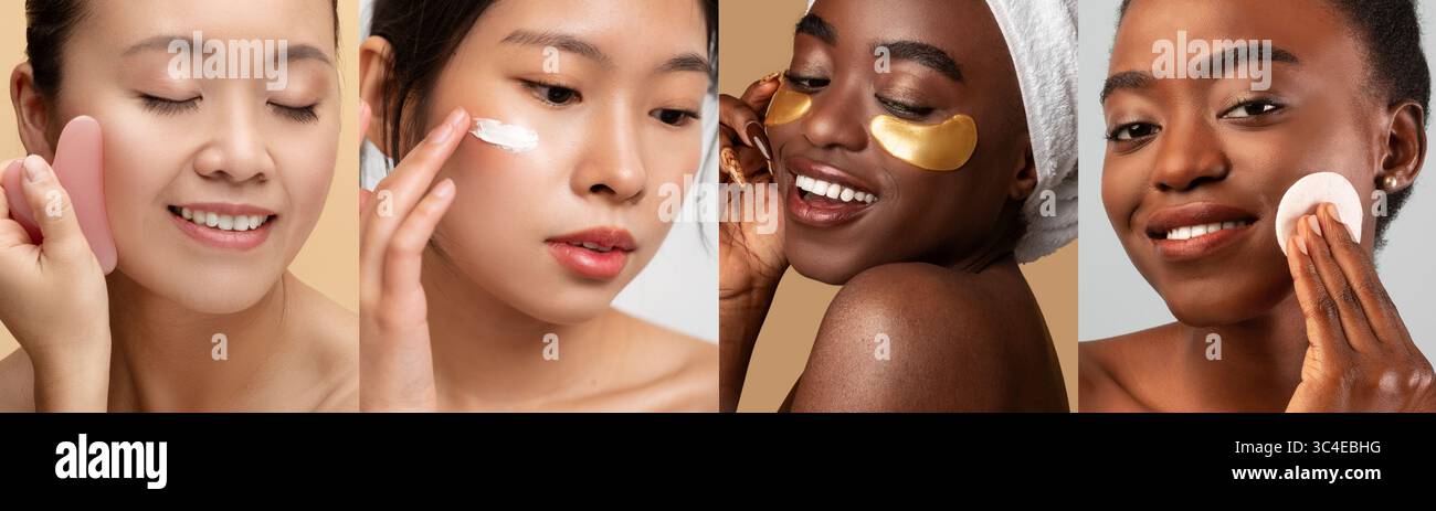 Beauty ritual collage women hi-res stock photography and images - Alamy