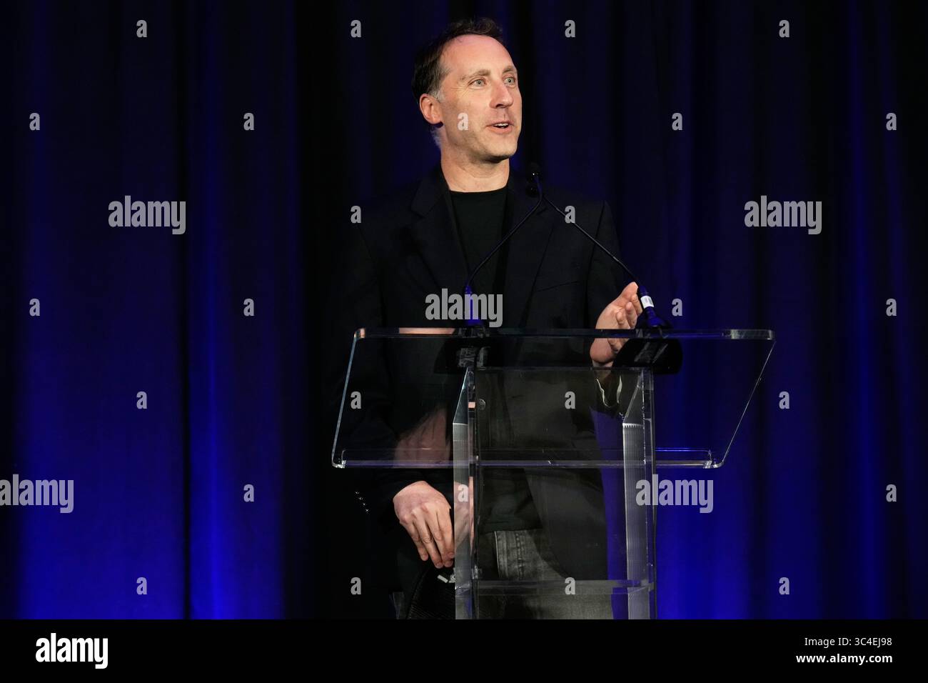 President and CEO of the Boring Company Steve Davis speaks during a ...