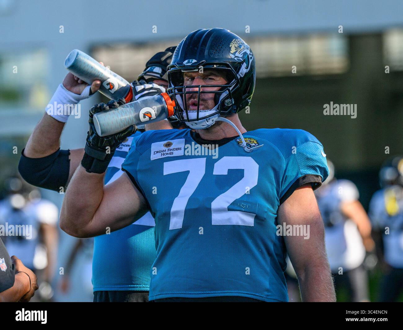 July 28, 2025: Jaguars offensive line Walker Little (72) during ...