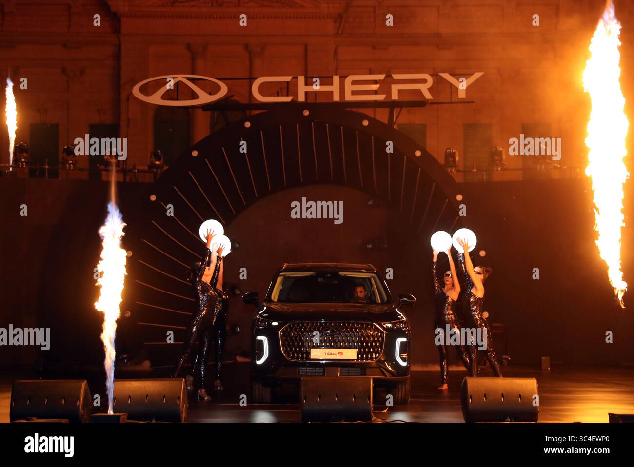 Cairo. 28th July, 2025. Photo taken on July 28, 2025 shows a new Chery ...