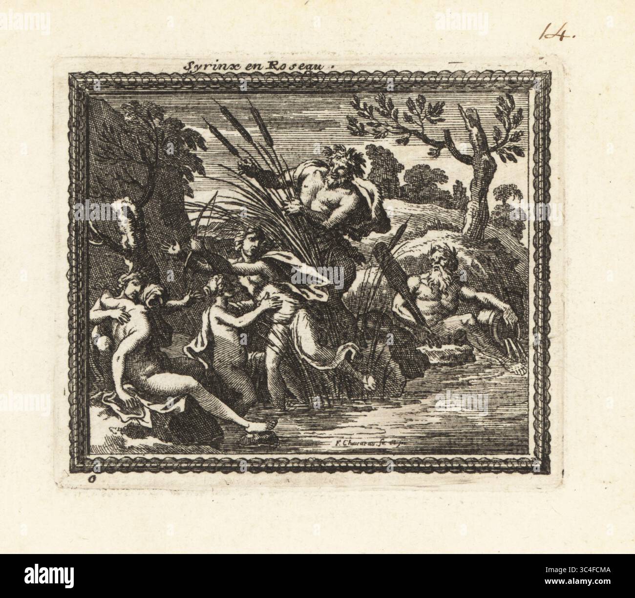 The Arcadian nymph Syrinx trying to escape the attentions of Pan. The ...