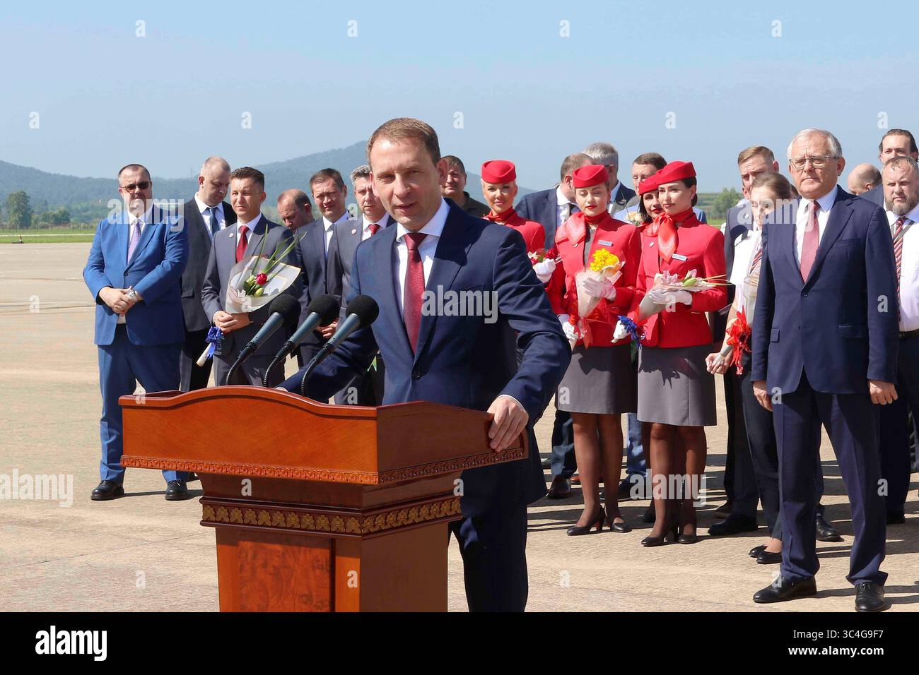 Alexandr Kozlov, minister of Natural Resources and Ecology, makes ...