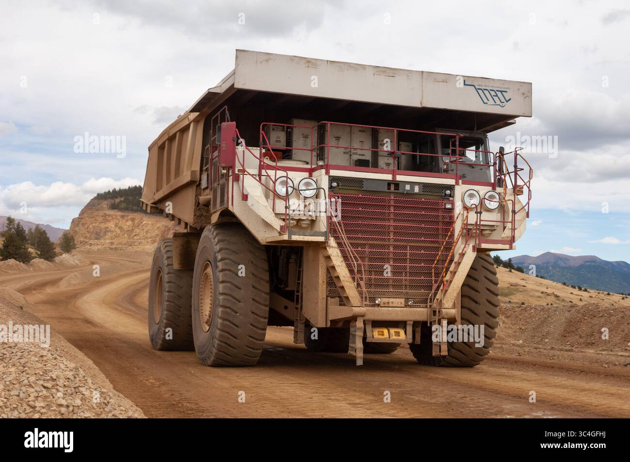 VICTOR, COLORADO, USA: Haul trucks capable of carrying over 300 tons of ...