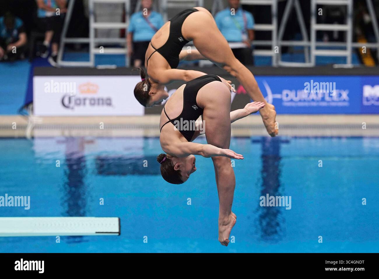 Amelie-Laura Jasmin and Sonya Palkhivala of Canada compete in the women ...