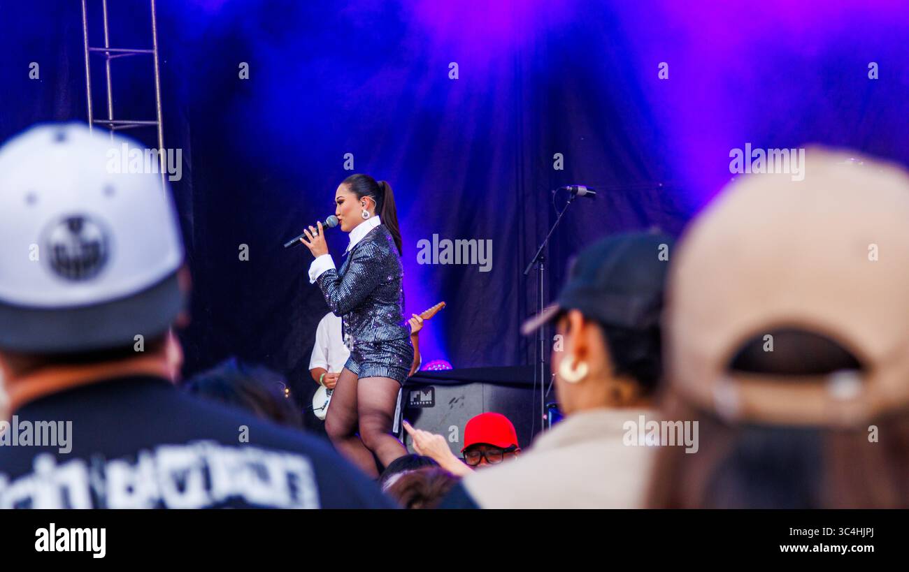 Pop artist Tee-ah Gee, well known as Tea G performs at the Kdays Music Fest at the Expo Centre ...
