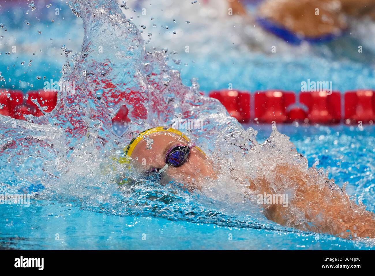 Jamie Perkins of Australia competes in the women's 200-meter freestyle ...
