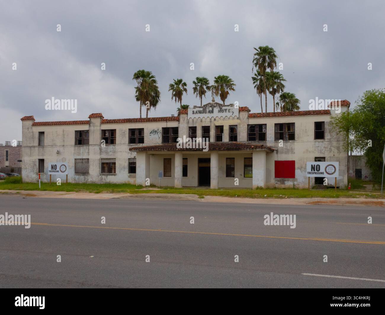 Historic San Juan Hotel in San Juan, Texas, USA, featuring early 20th ...
