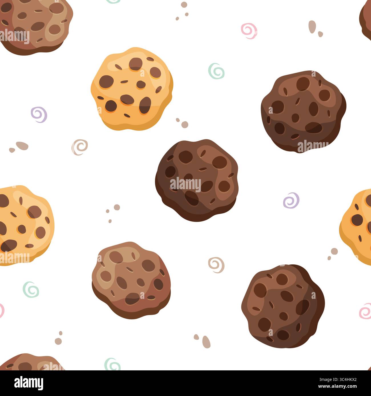 Assortment sweet cookies isolated Stock Vector Images - Alamy
