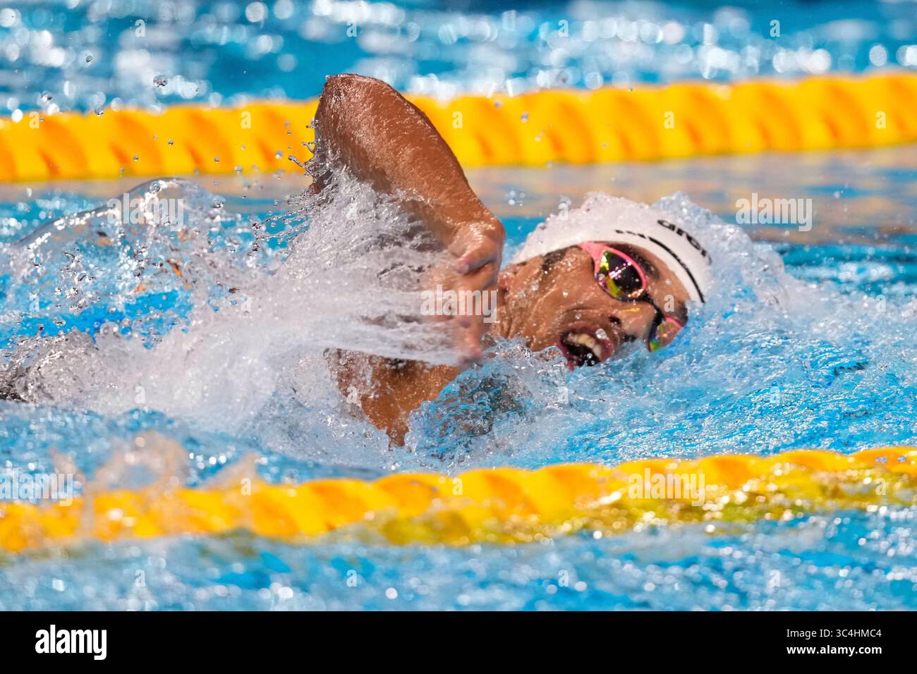 Aryan Nehra of India competes in the men's 800-meter freestyle heats at ...