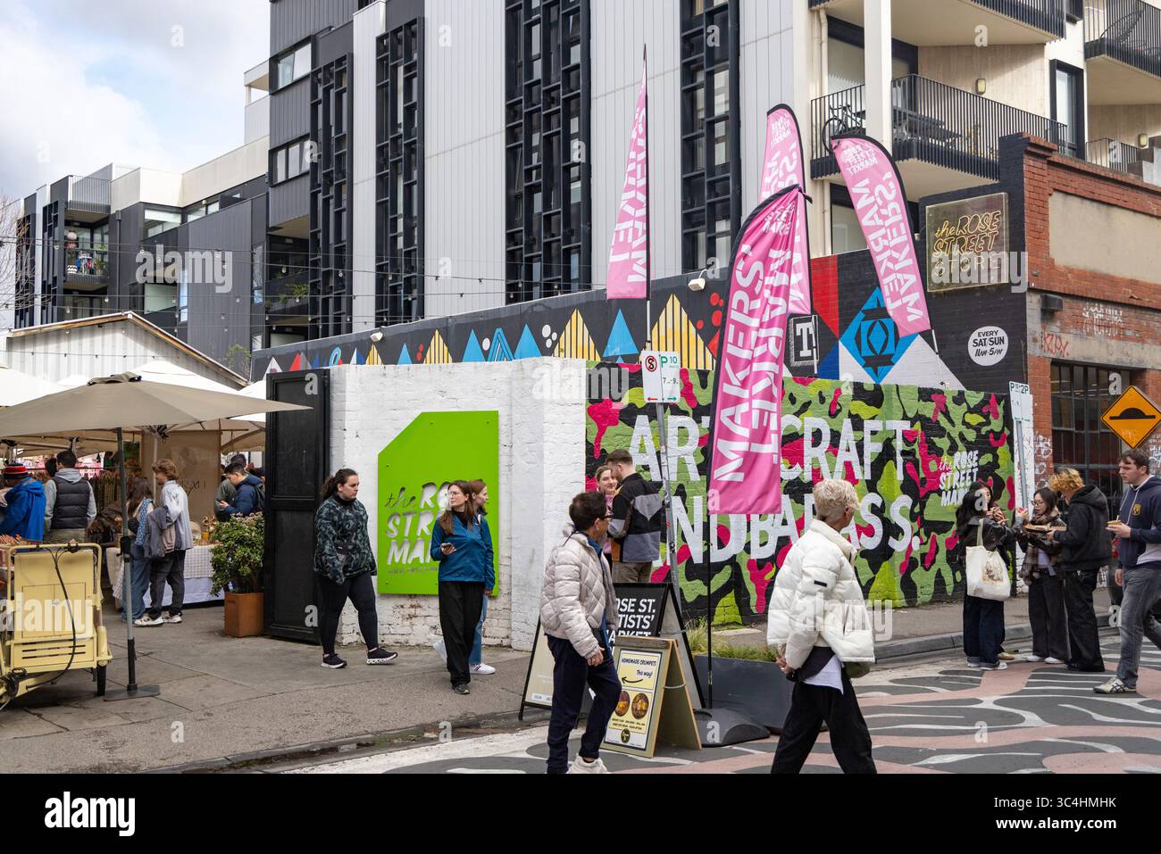 Fitzroy, Melbourne, Australia, The Rose Street Artists’ Market art and ...