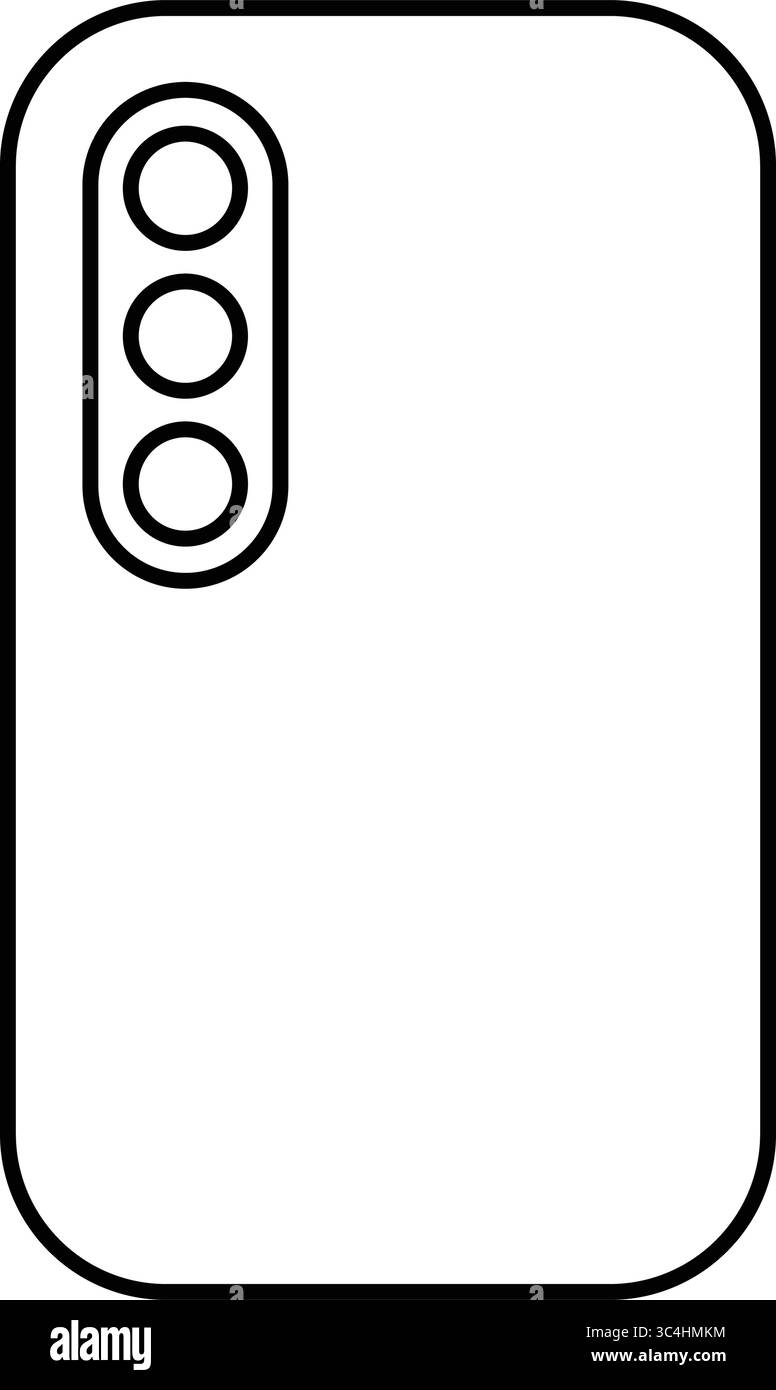 Minimalist black outline rounded Black and White Stock Photos & Images ...