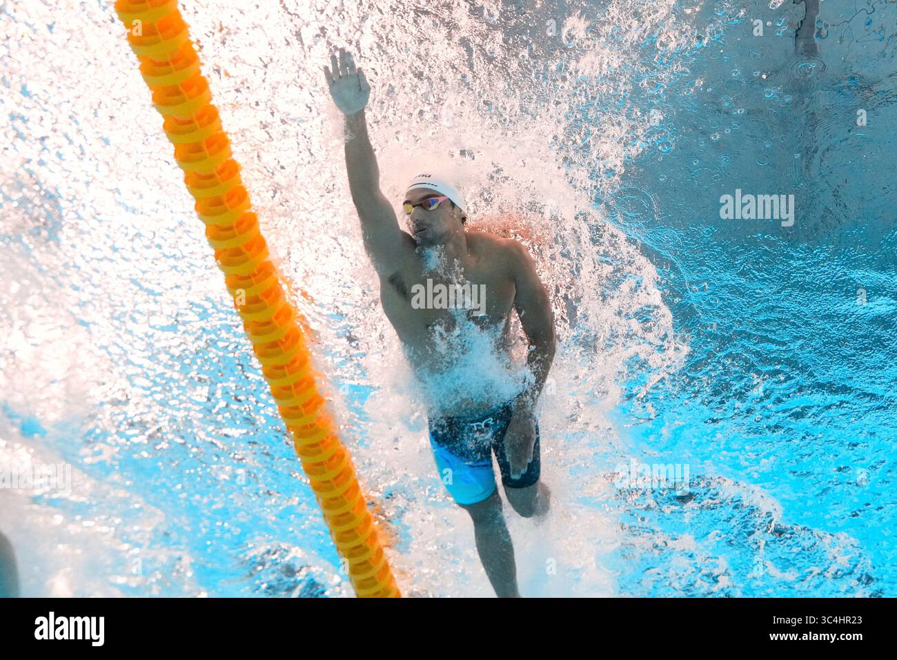 Aryan Nehra of India competes in the men's 800-meter freestyle heats at ...