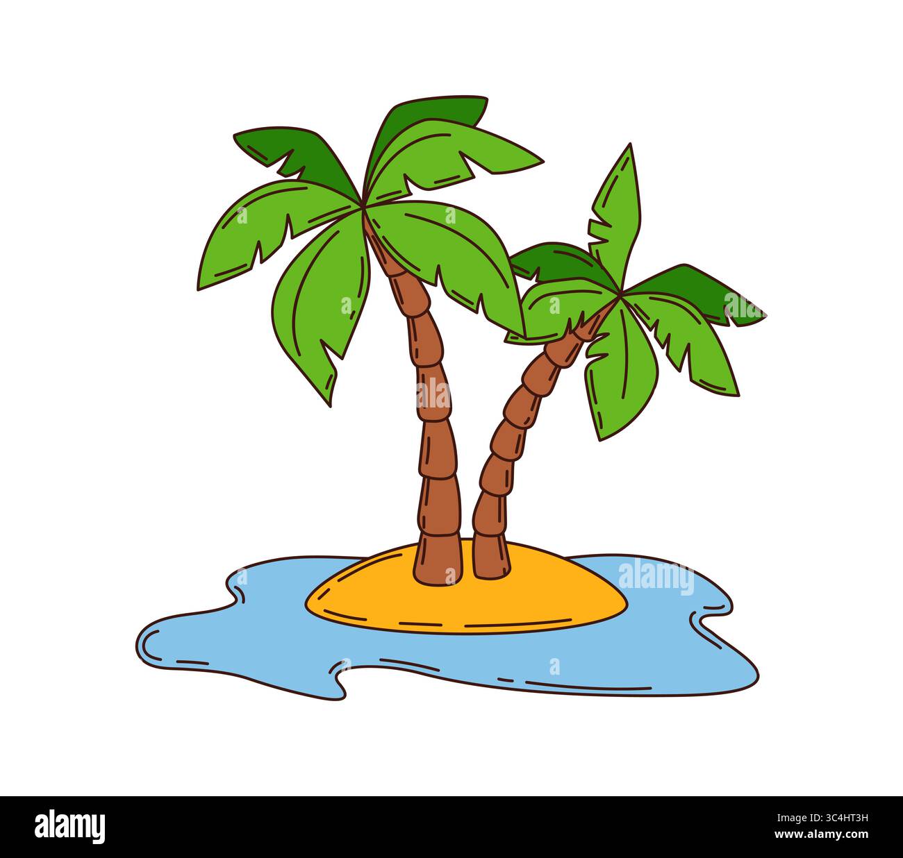 Slender palm trees blue Stock Vector Images - Alamy