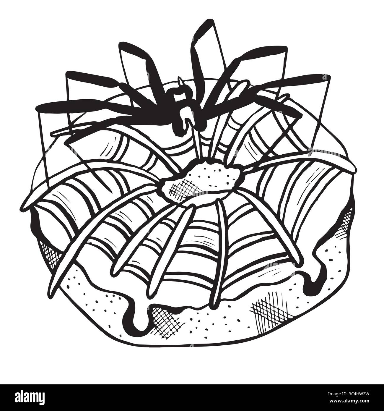 Cake pumpkin halloween holiday Black and White Stock Photos & Images ...
