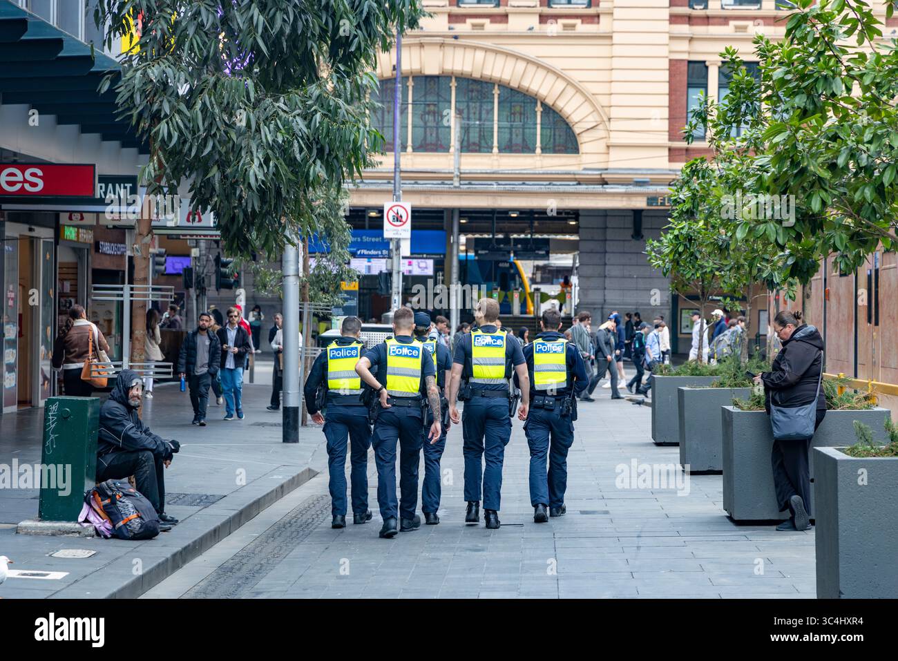 Melbourne,Victoria,Australia, group of male Melbourne police officers ...