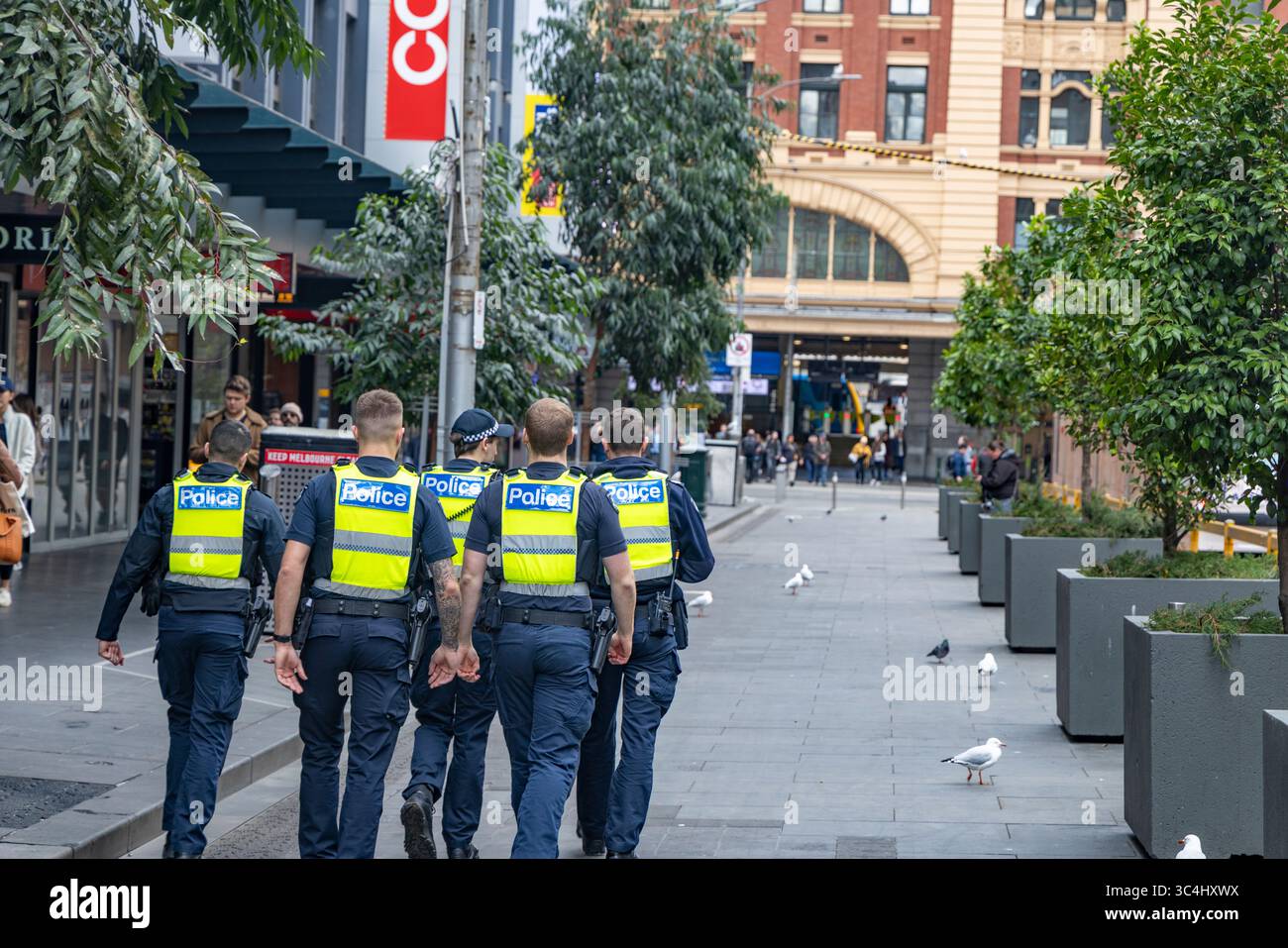 Melbourne,Victoria,Australia, group of male Melbourne police officers ...