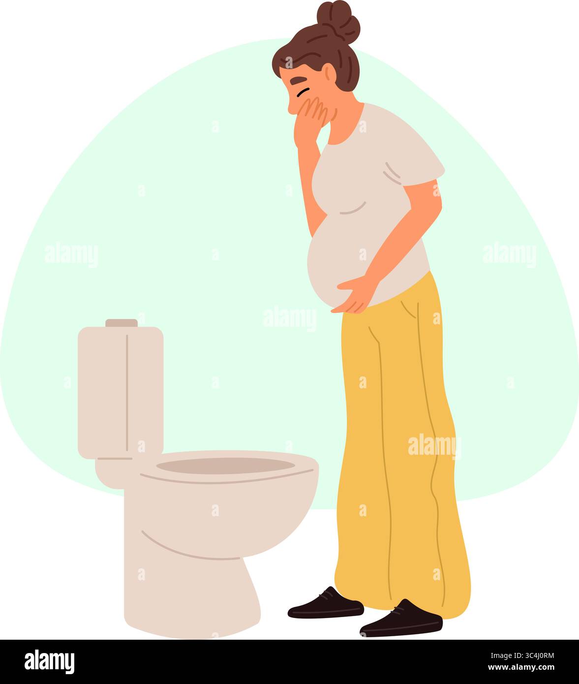 Nausea pain in stomach Stock Vector Images - Alamy