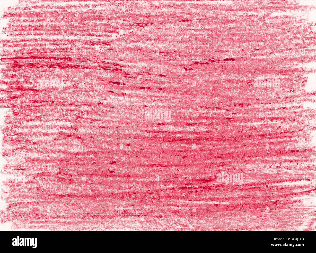 Horizontal strokes. Texture of wax crayons, chalk, colored pencils. Red ...