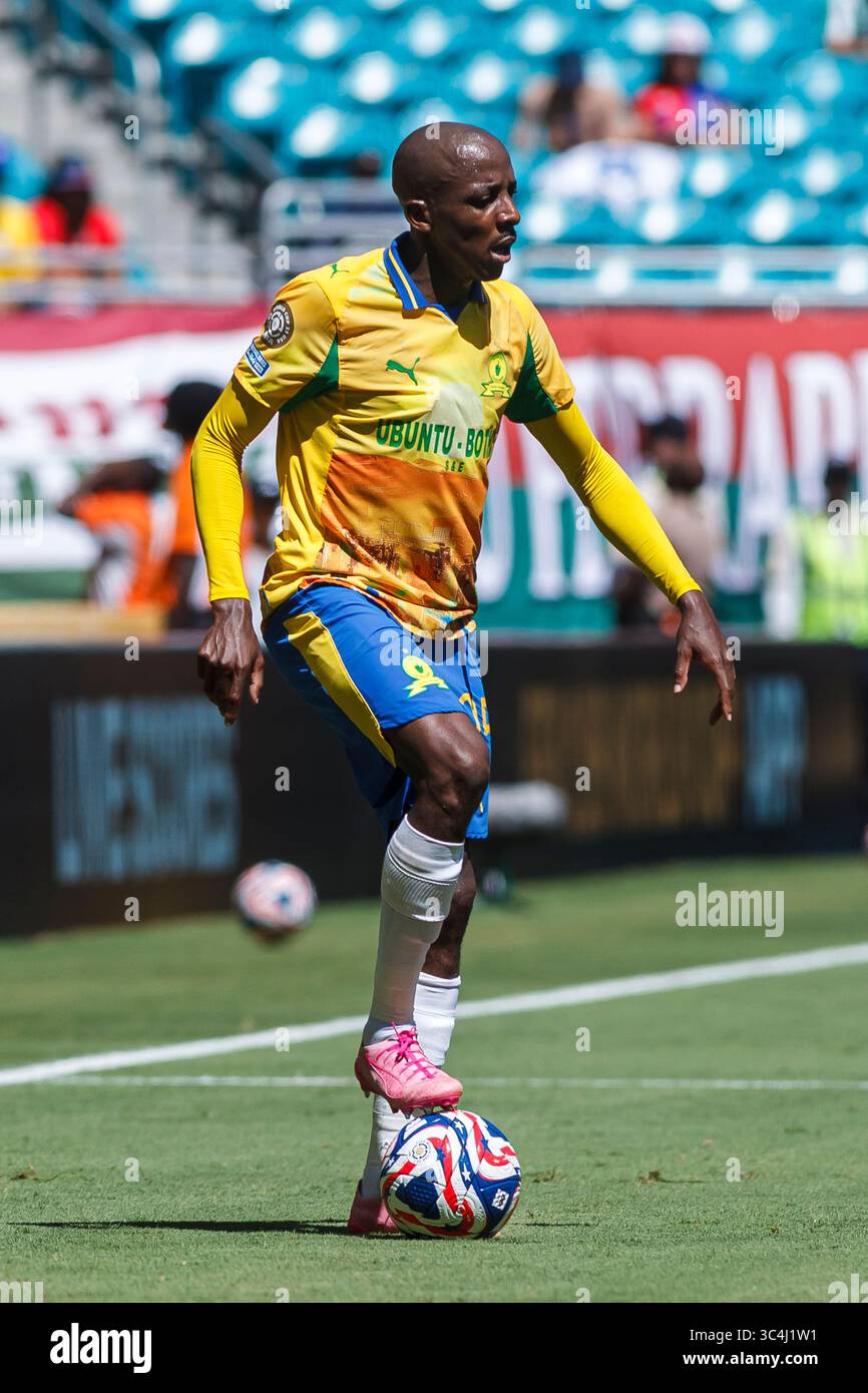 Miami, Florida - June 25: Khuliso Mudau of Mamelodi Sundowns during the ...