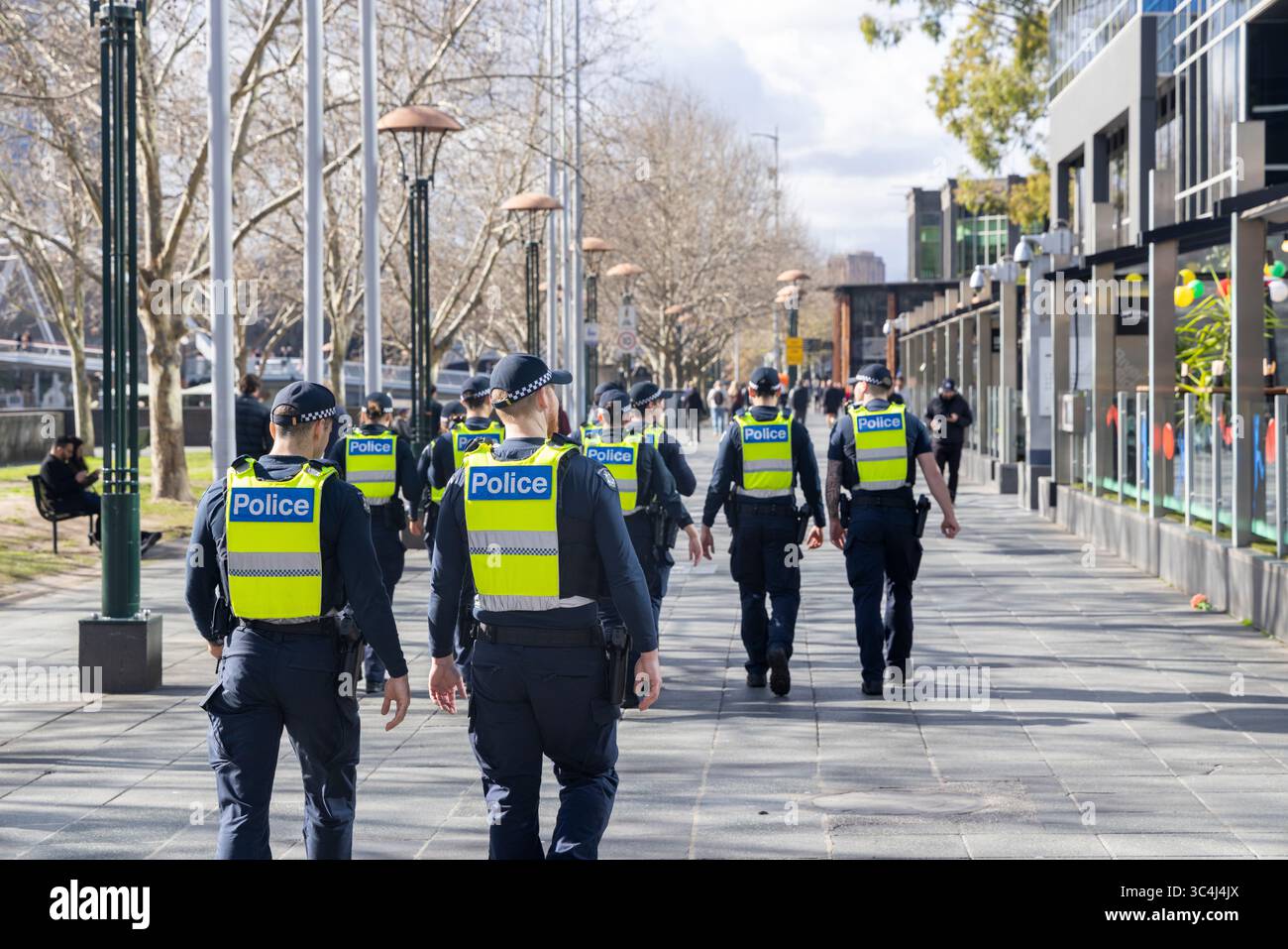 Melbourne,Victoria,Australia group of male and female police officers ...