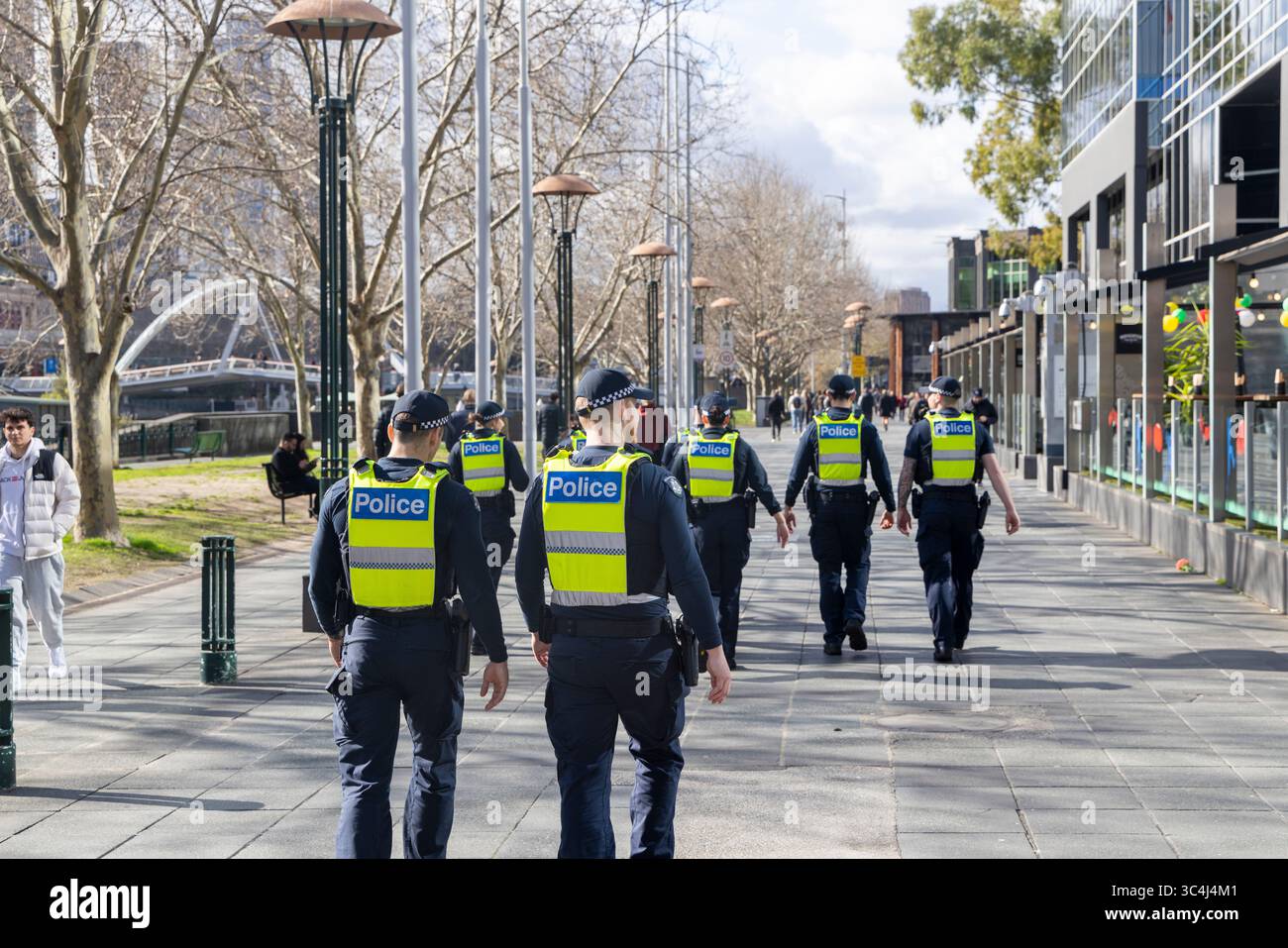 Melbourne,Victoria,Australia group of male and female police officers ...